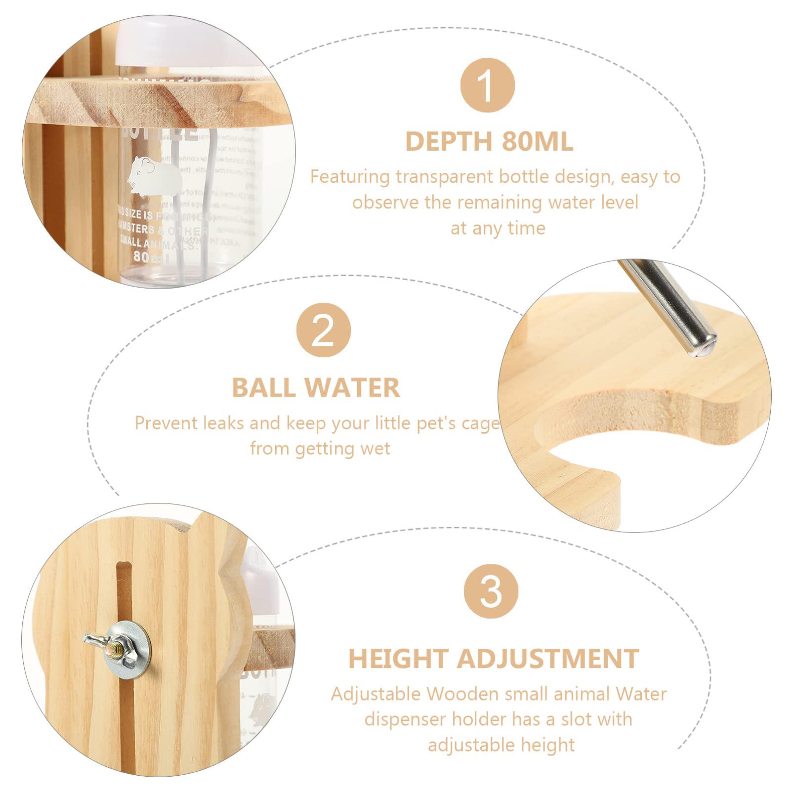 1 Set Pet Water Fountain Leak- Water Feeder Convenient Hamster Waterer Pet Drinking Bottle Hamster Bottle and Stand Hamster Water Container Hamster Kettle Support Pet Supplies
