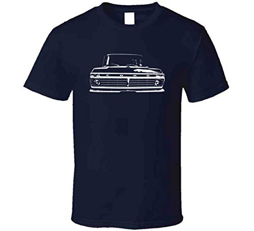 1976 F100 Pickup Truck Grill View Red T Shirt M Navy
