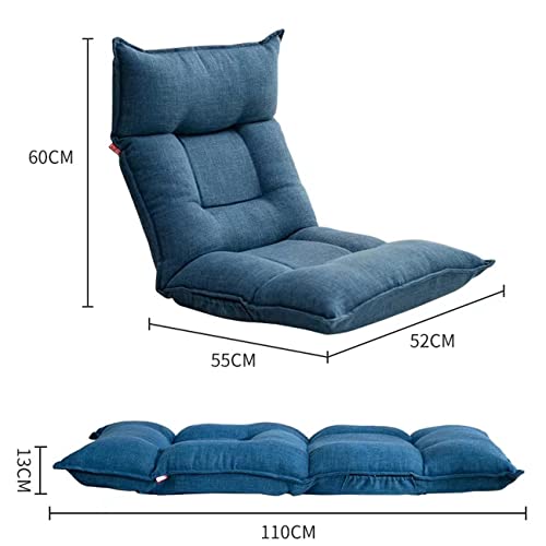 ASUMUI Lazy Sofa Tatami, Folding Single Sofa, Bed Seat Bedroom Balcony Bay 5 Gears for The Waist, 42 Gears for The Head, Adjustable (a)