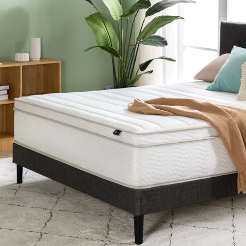 ZINUS 12 Inch Foam and Spring Hybrid Mattress [New Version], King, Fiberglass Free, Medium Firmness, Durable Support, Certified Safe Foams & Fabric, Mattress in A Box