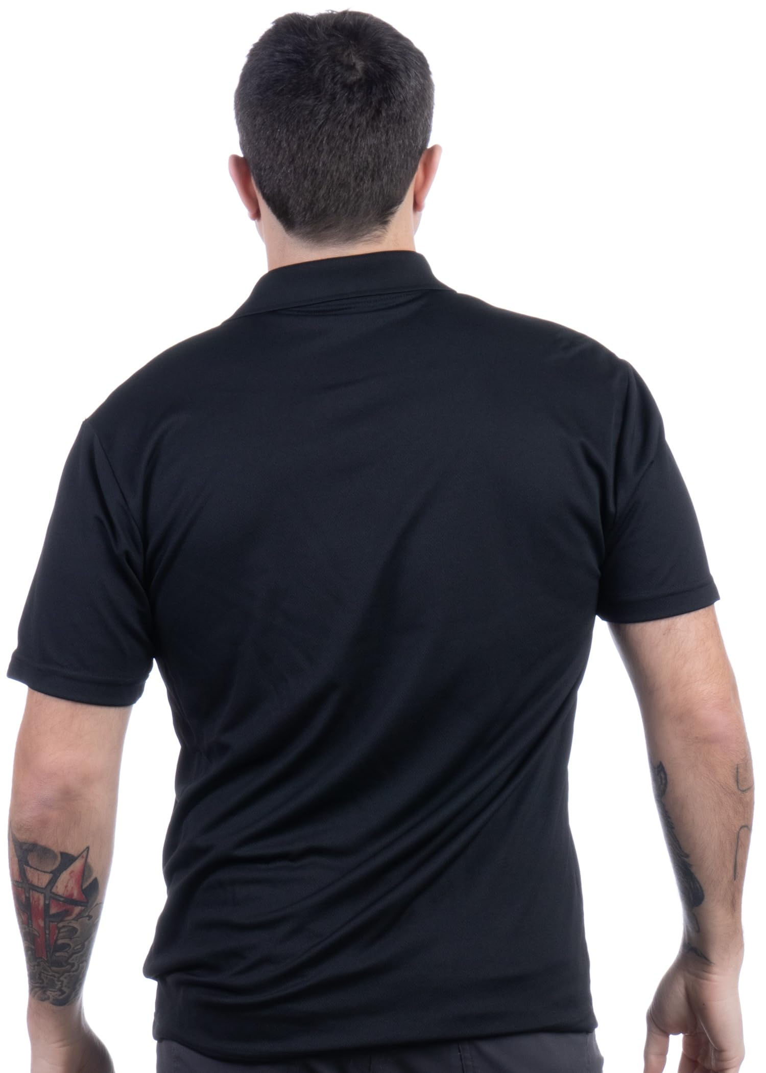 Ann Arbor T-shirt Co. US Army Collared Polo | U.S. Military Infantry Armor Licensed Shirt with Collar for Men Women - (Black, L)