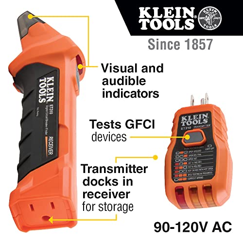 Klein Tools 80064 AC Circuit Breaker Kit with GFCI Digital Circuit Breaker Finder, Non-Contact Voltage Tester Pen and Zipper Bag, 3-Piece