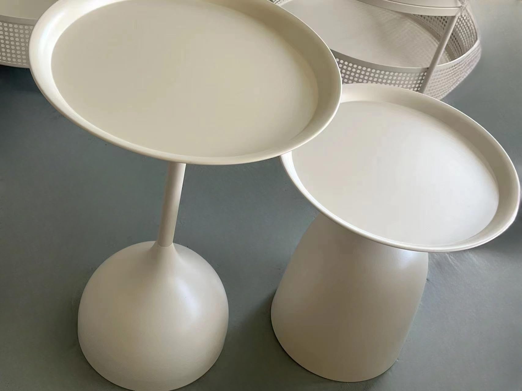 Beige White Side Tables Nesting Tables Round Side Table Set End Table Set Modern Table Bedside Set Livingroom Table Sofa & Console Table Pedestal Tables Coffee Tables Metal Table…