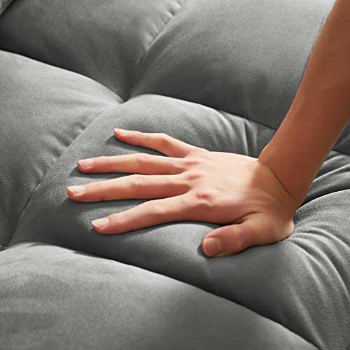 ERYE 3-in-1 Tufted Futon Loveseat Sofa Convertible Sleeper Couch Bed W/Pull Out Sleep Daybed