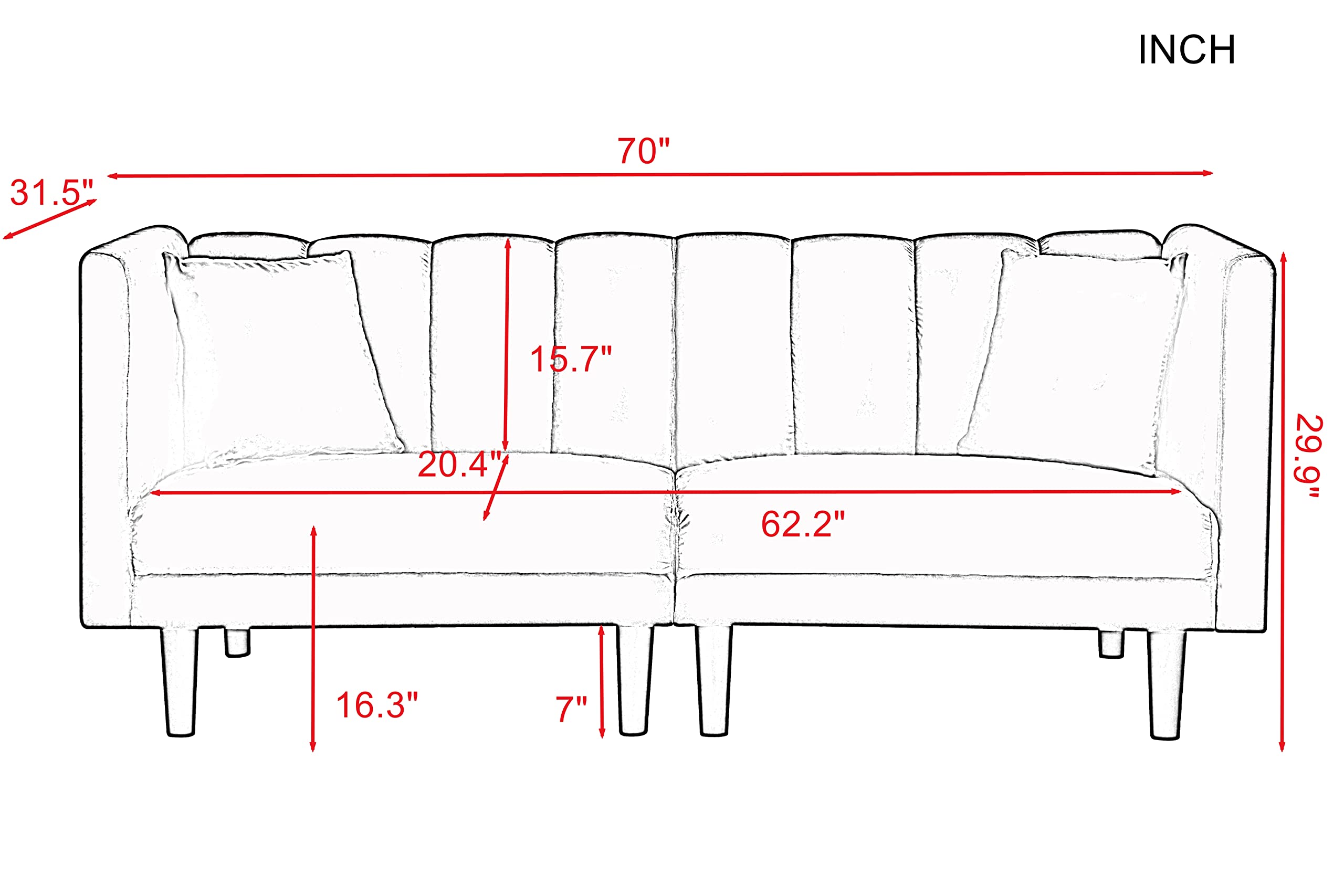 Lepfun Futon Bed Convertible Velvet, Modern Sleeper Sofa with 2 Pillows, 3 Adjustable Angles for Backrest, Living Room Couch with 7 Sturdy Metal Legs, Upholstered Loveseat for Home, Office, Black