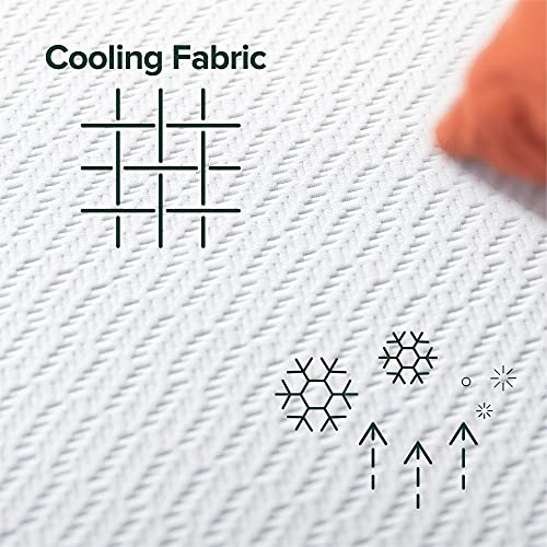 ZINUS 2 Inch Ultra Cooling Gel Memory Foam Mattress Topper with Cooling Cover, CertiPUR-US Certified, Full, White
