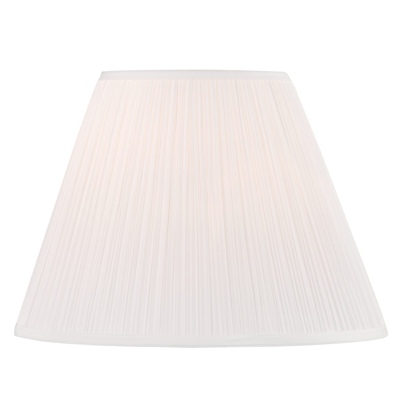 Aspen Creative 33138, Mushroom Shaped Pleated Traditional Spider Construction Lamp Shade, White, 7" Top x 17" Bottom x 13" Slant Height