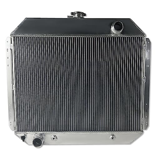 DEMOTOR PERFORMANCE 3 Row Aluminum Radiator For Ford F100 F150 F250 F350 / Bronco AT MT 1966-1979