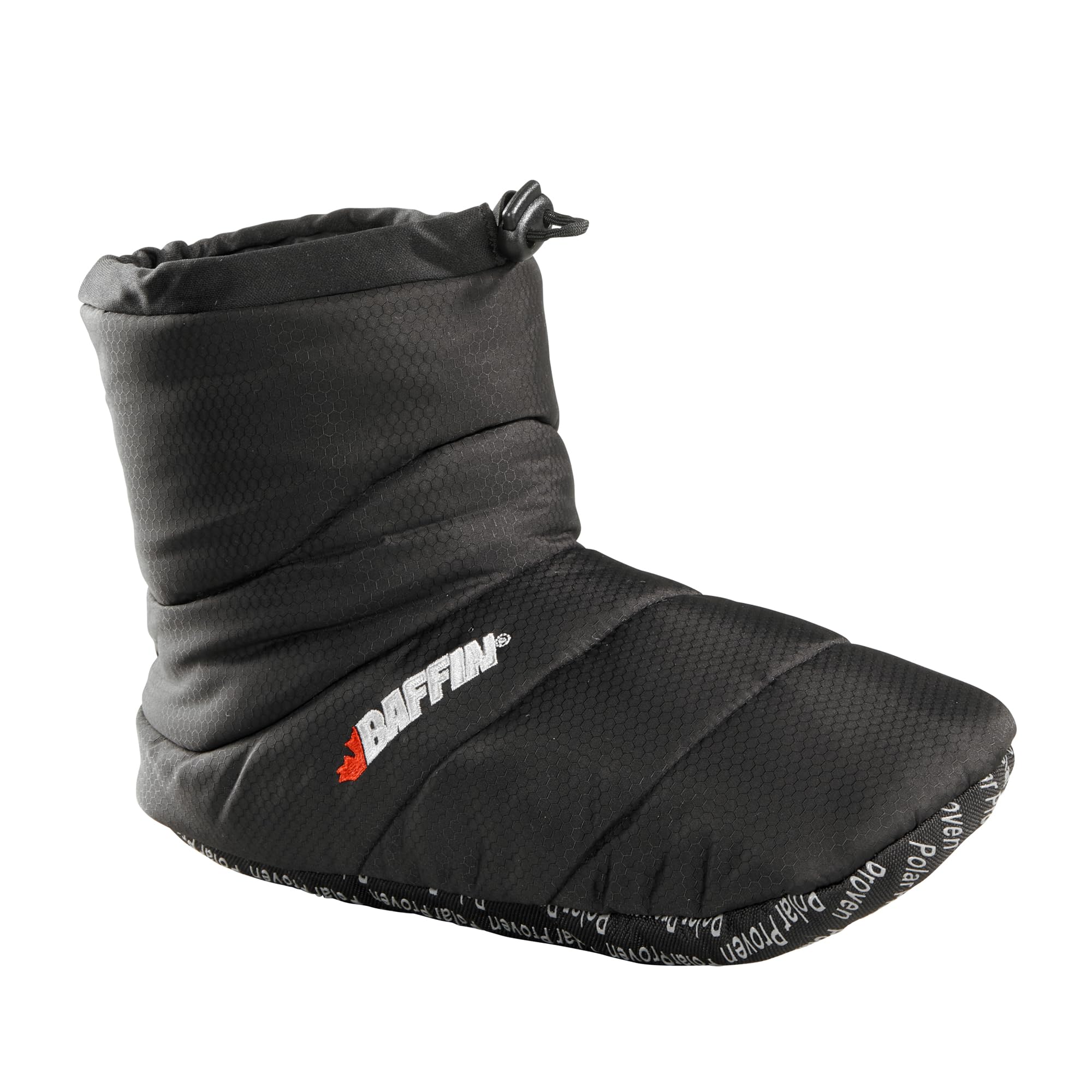 Baffin unisex-adult Cush Insulated Slipper Booty, Black, LG (US Men's 7-8, US Women's 9-10) Medium