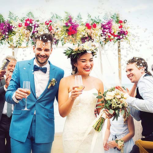 Tissue Paper Confetti 5000 Pieces White Round Confetti 1 inch Paper Circle Confetti Dots for Table Wedding Birthday Party Decoration