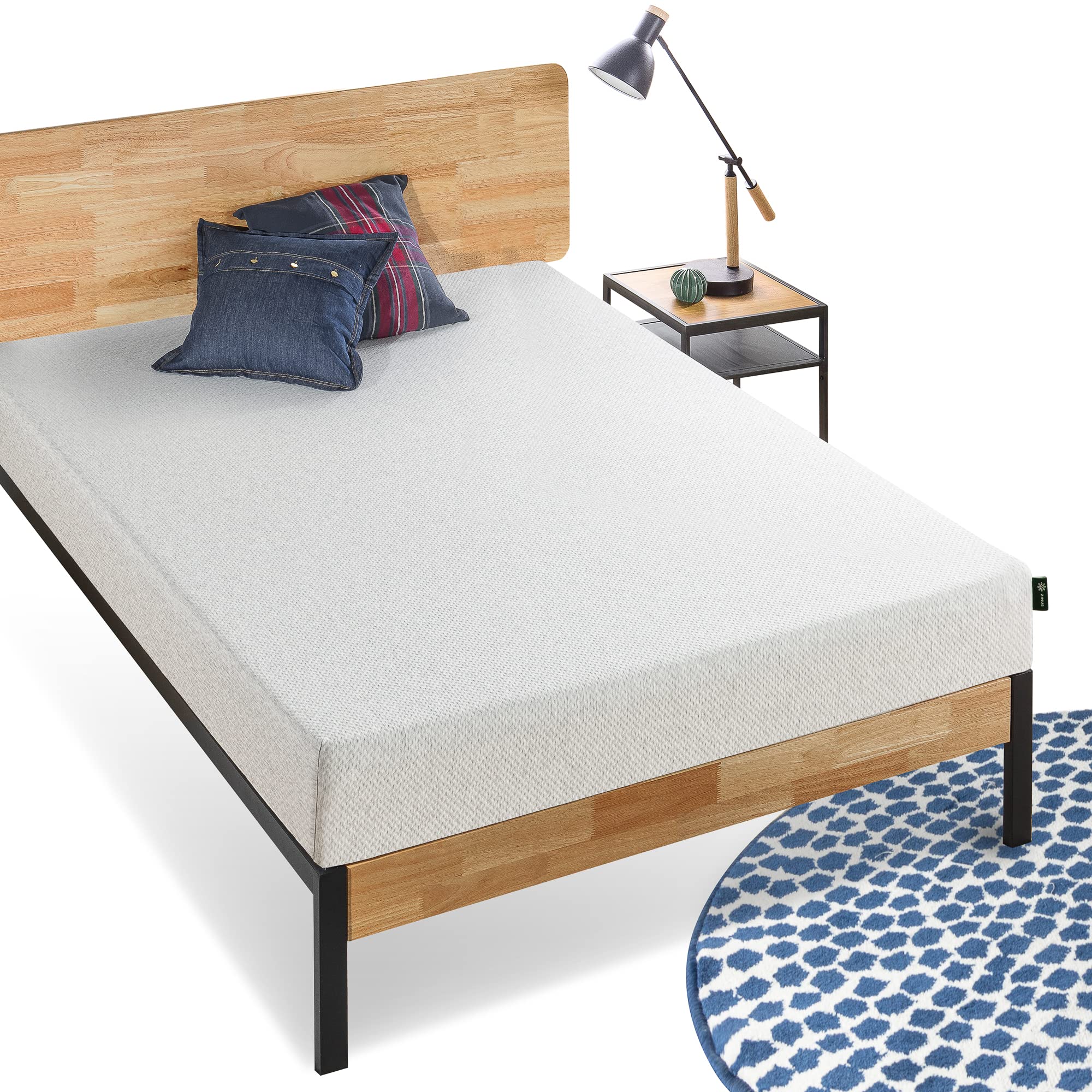 ZINUS 8 Inch Ultima Memory Foam Mattress, Twin, Fiberglass Free, Pressure Relieving, CertiPUR-US Certified, Mattress in A Box, White