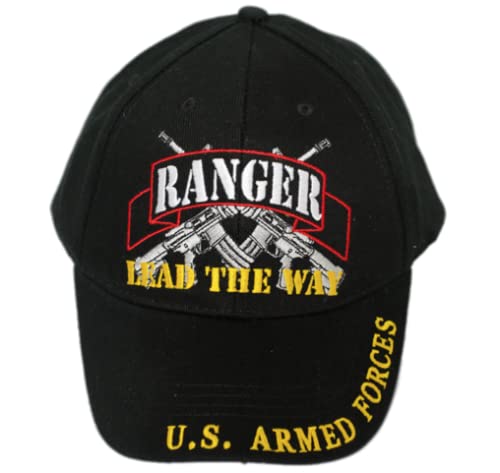 Flakita's Novelties US Army Ranger Lead The Way US Armed Forces Veteran Embroidered Baseball Cap HAT