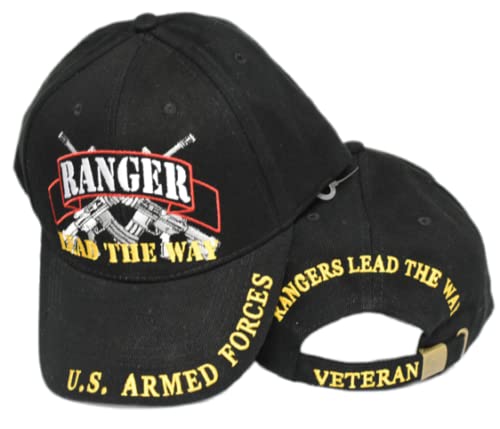 Flakita's Novelties US Army Ranger Lead The Way US Armed Forces Veteran Embroidered Baseball Cap HAT