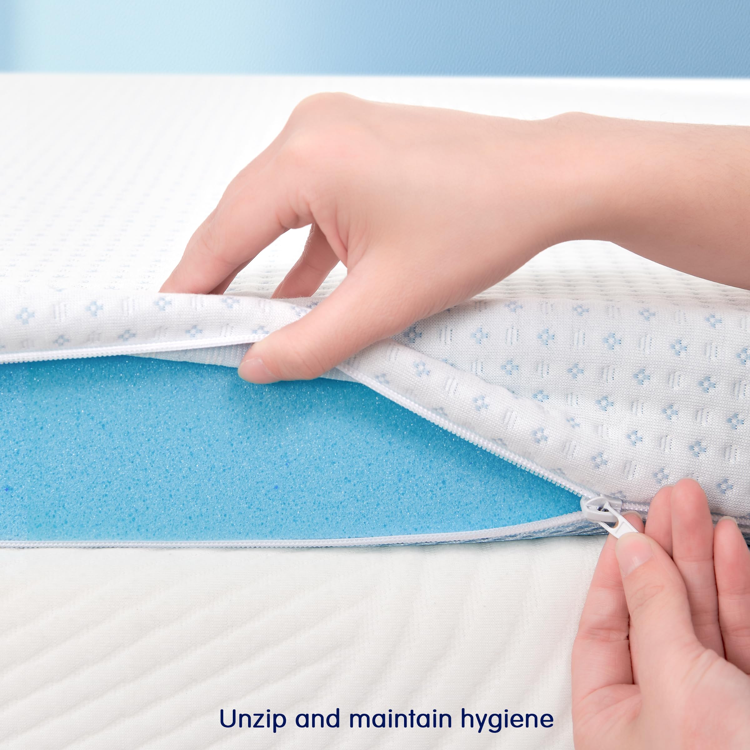 Subrtex Mattress Topper, Gel-Infused Memory Foam Mattress Topper, High Density Cooling Bed Topper Pad with Breathable Removable Fitted Cover CertiPUR-US Certified (2 Inch, King)