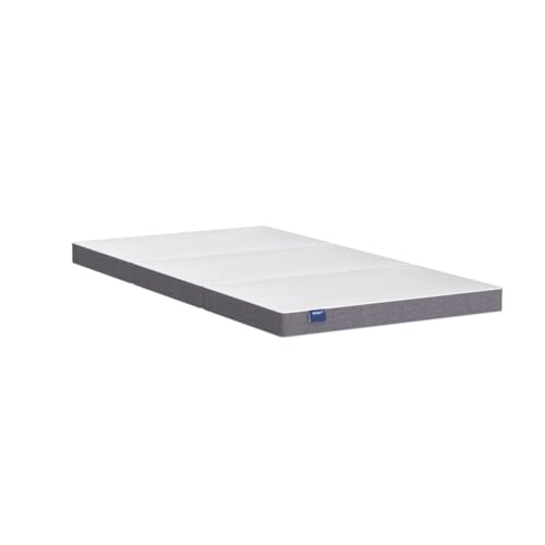 Molblly Tri Folding Mattress, 3 inch Memory Foam Mattress Topper with Breathable & Washable Cover for Guest Bed, Camping, Queen Size - 58"x 78"x 3"
