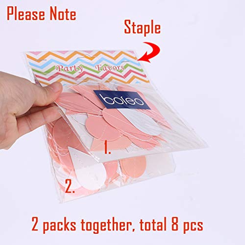 Baby Shower Wedding Birthday Party Decorations Paper Bunting Raindrop Banners Flags Garlands (Peach)
