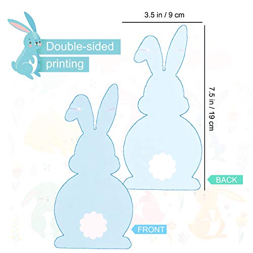 Whaline Easter Banner Decoration Happy Easter Banner Garland, Glitter Easter Bunny Bunting Flag Farmhouse Banner Spring Themed Party Favors Supplies, Happy Easter Day Home Decor for Mantle Fireplace