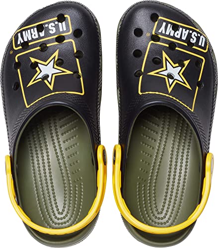 Crocs Unisex Classic United States Military Clogs, Army, 12 Women/10 Men