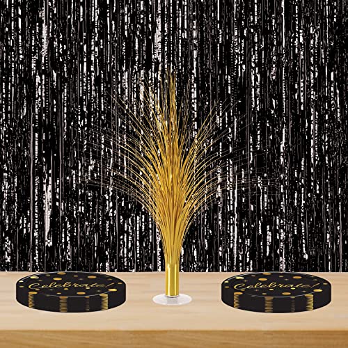 Beistle 2 Piece Plastic Metallic Gold Spray Centerpieces For Happy New Year Decorations, Awards Night Tableware, Birthday Party Supplies, 19"