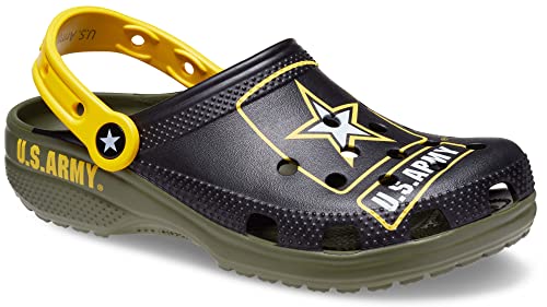 Crocs Unisex Classic United States Military Clogs, Army, 12 Women/10 Men