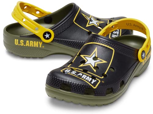 Crocs Unisex Classic United States Military Clogs, Army, 12 Women/10 Men