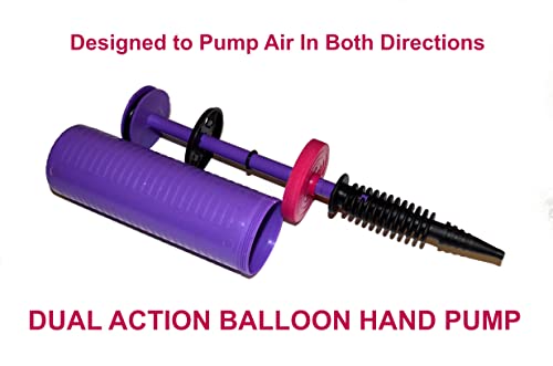 2 Pack - Tota Hand Held 2-Way Dual Action Balloon Pump for Balloons - Balloon Inflator Pumps in Both Directions