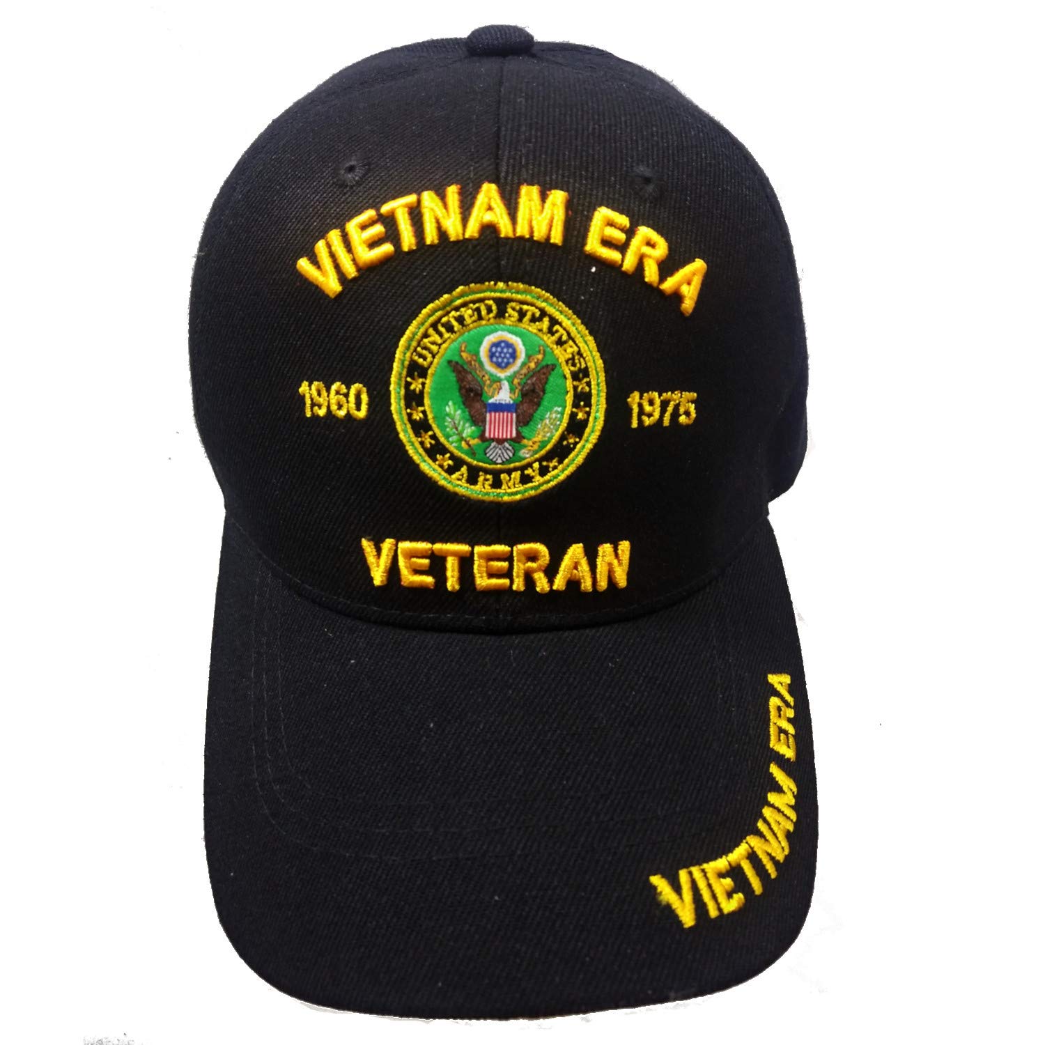 US Military Army Vietnam Era Veteran Black Baseball Cap (1960-1975)