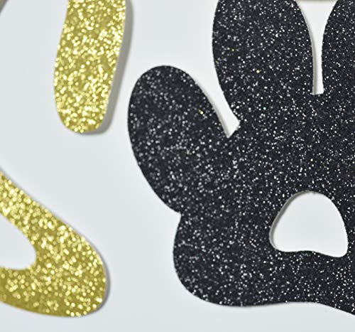 Let's Pawty Banner Sign Garland for Pet Birthday Party Decor Dog Pawty Photo Prop Backdrop (Gold)