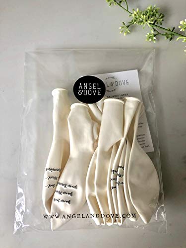 ANGEL & DOVE 25 Premium White 'You are Loved, Missed, Remembered' Biodegradable Funeral Remembrance Balloons - for Memory Table, Memorial, Condolence, Anniversary