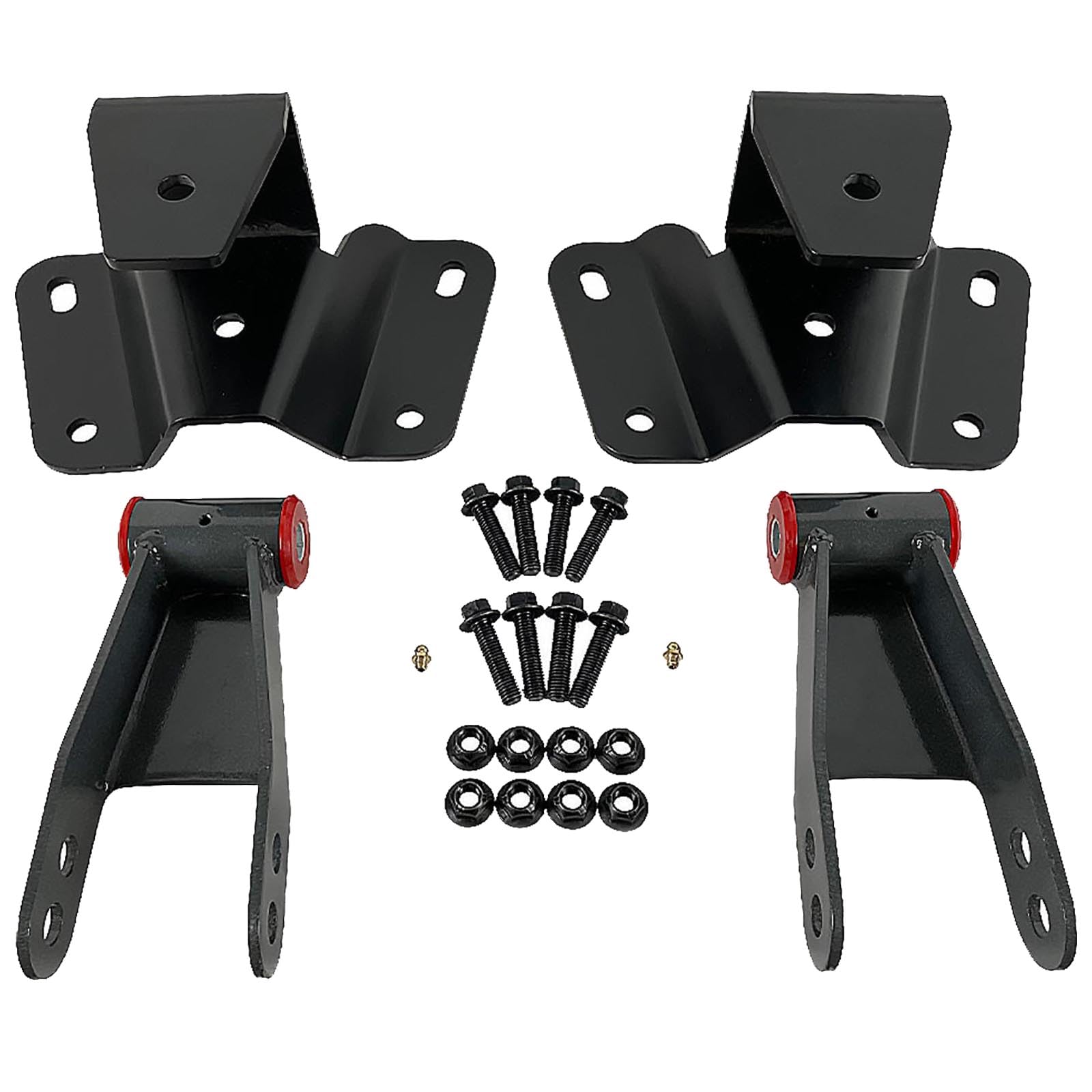 BST BSSP 4" Drop Kit Leveling Lowering Shackles Hangers Kits Compatible with 1973-1996 F-ord F-150 F100 Rear Drop Hangers & Shackles Drop Kit Lowering