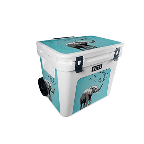 MightySkins Skin Compatible with Yeti Roadie 60 Wheeled Cooler - Musical Elephant | Protective, Durable, and Unique Vinyl Decal wrap Cover | Easy to Apply, Remove, and Change Styles | Made in The USA