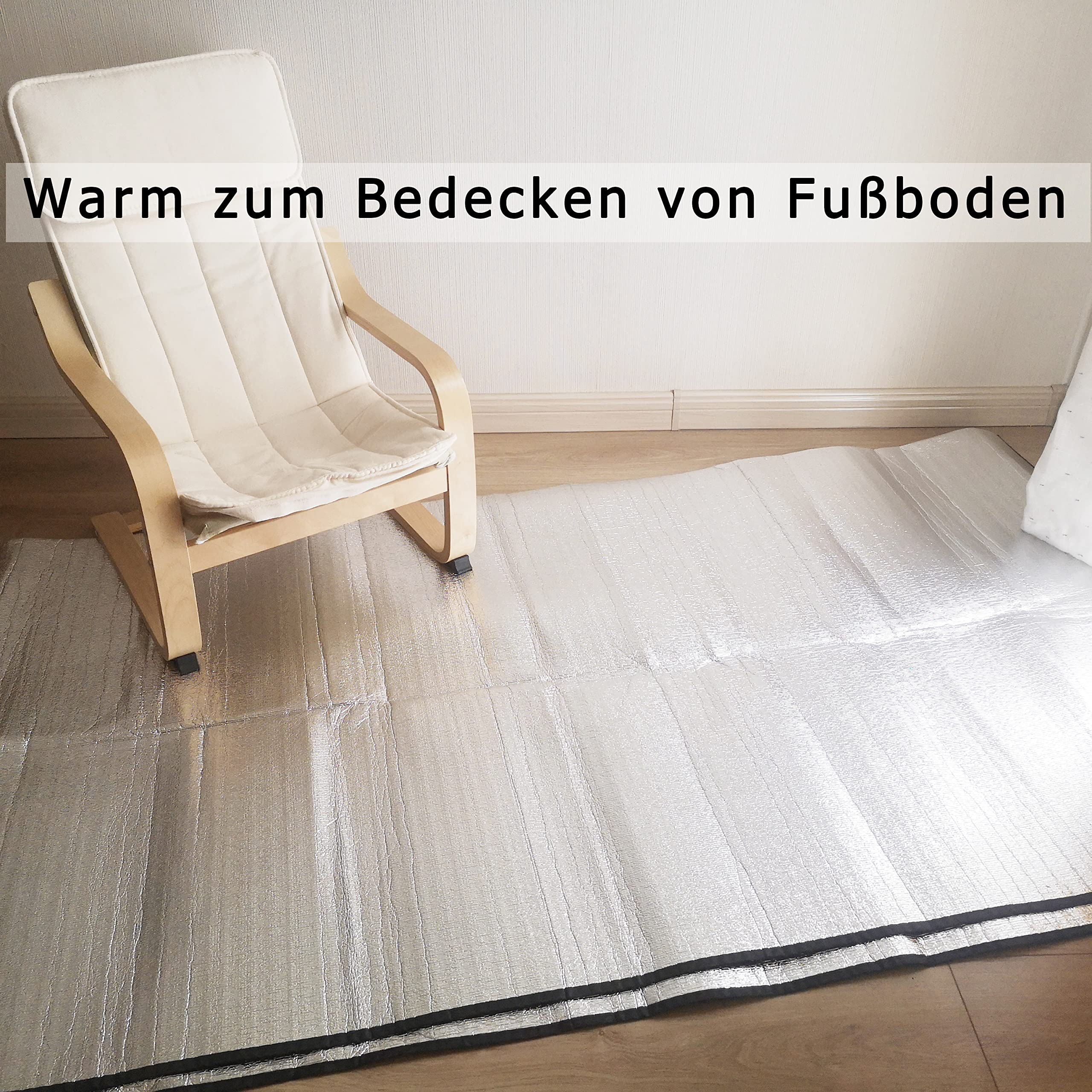 Camping Mat Foam Foil Blanket for Camping 150x200 cm Foam Pad Insulating Foil Mat Sleeping Tent Pad Thermal Aluminum Camping mat for Reflecting Heat Silver 59in x 78.7in / 150cmx200cm
