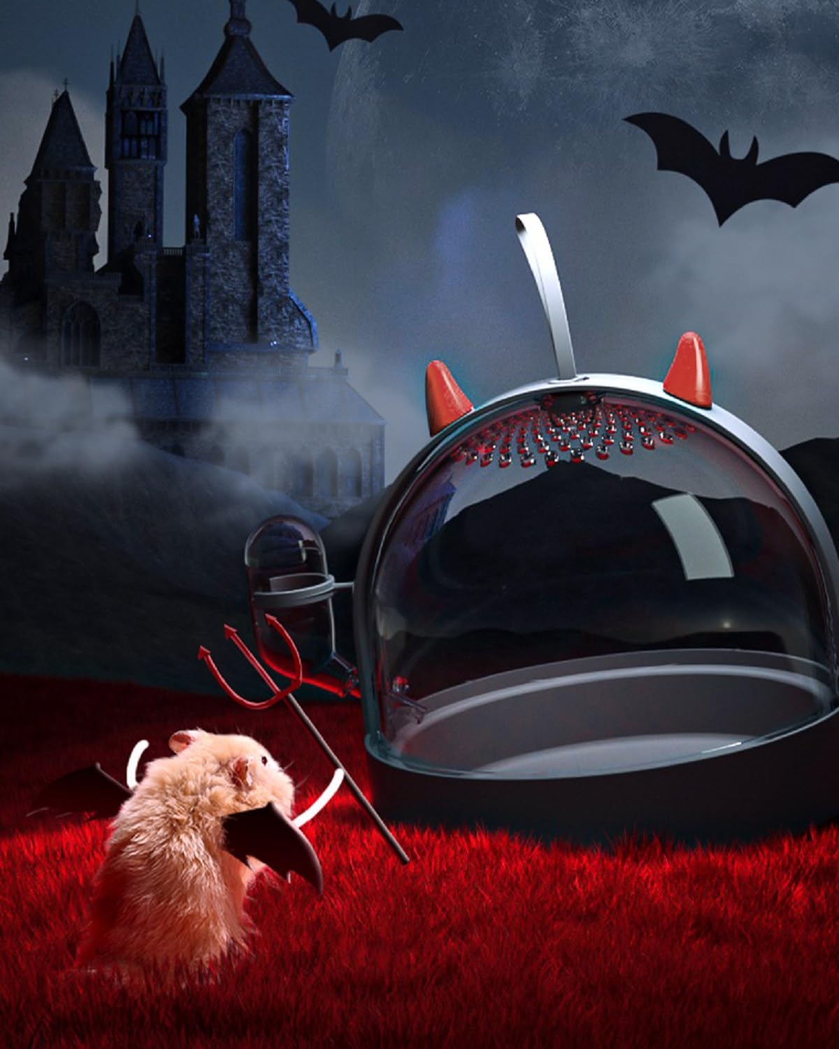 Portable Travel Small Animal Carrier Cage with Water Bottle, Breathable Small Pet Outgoing Bag Case for Hamster Sugar Glider Gerbil Hedgehog Squirrel Lizard Bird Ferrets Chinchilla Guinea Pig