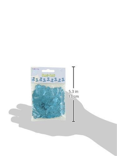 Beistle It’s A Boy Baby Shower Confetti Sprinkles For Gender Reveal Party – 0.5 Ounces Of Metallic Plastic Table Scatter Decor