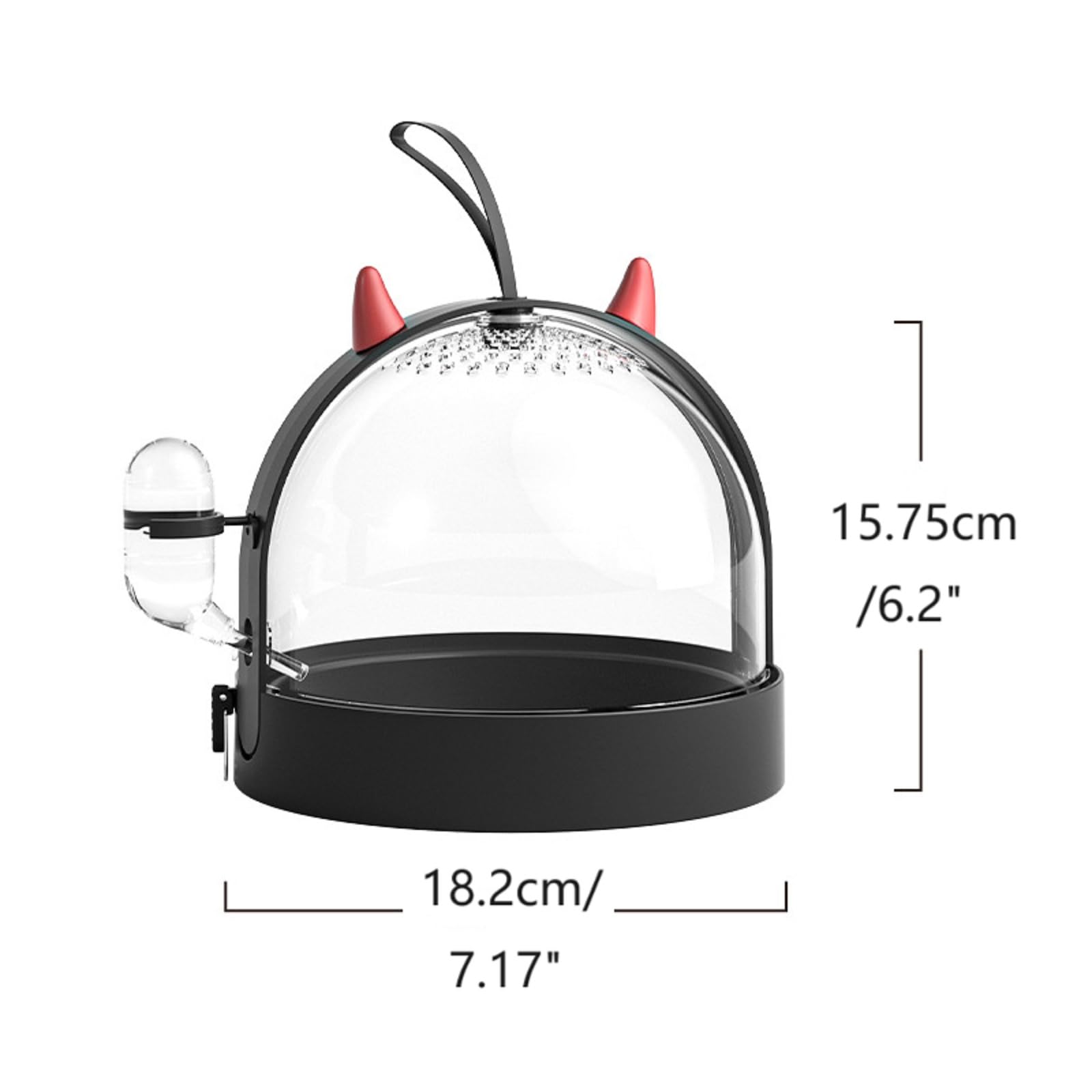 Portable Travel Small Animal Carrier Cage with Water Bottle, Breathable Small Pet Outgoing Bag Case for Hamster Sugar Glider Gerbil Hedgehog Squirrel Lizard Bird Ferrets Chinchilla Guinea Pig