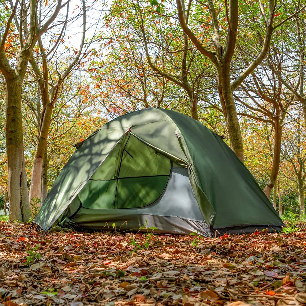 MC TOMOUNT Backpacking Tent 1 Person Waterproof Lightweight Double Layer Free-Standing Aluminum Pole for Outdoor Camping Hiking 4 Season