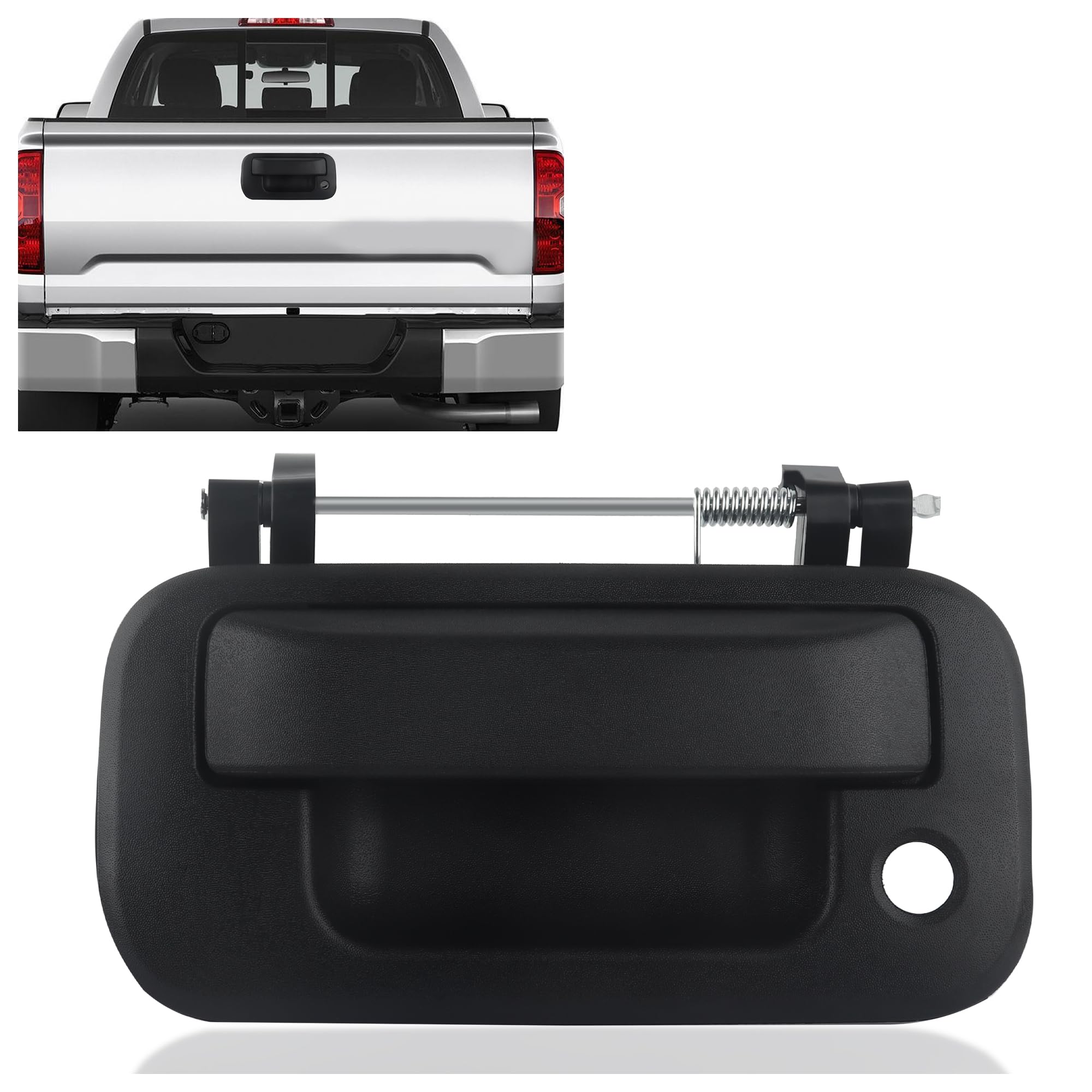 carleef Car Tailgate Handle,One Piece Molding Tailgate Latch Assembly Replaces OEM#79606 8L3Z-9943400-AA,Standard Car Accessories Tailgate Lock Compatible with Lincoln Ford F150 F250 F350
