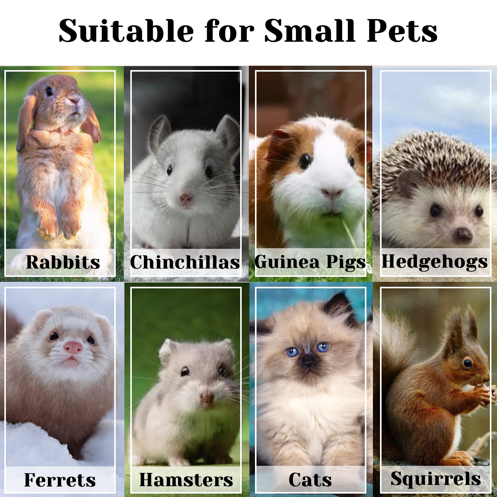 Hamiledyi Rabbit Water Bottle 17oz Bunny Hanging Automatic Water Dispenser Chinchillas Feeder Water Bowl Small Animal No Drip Plastic Water Dispenser for Guinea Pigs Chinchillas Hedgehogs Ferrets 2Pcs