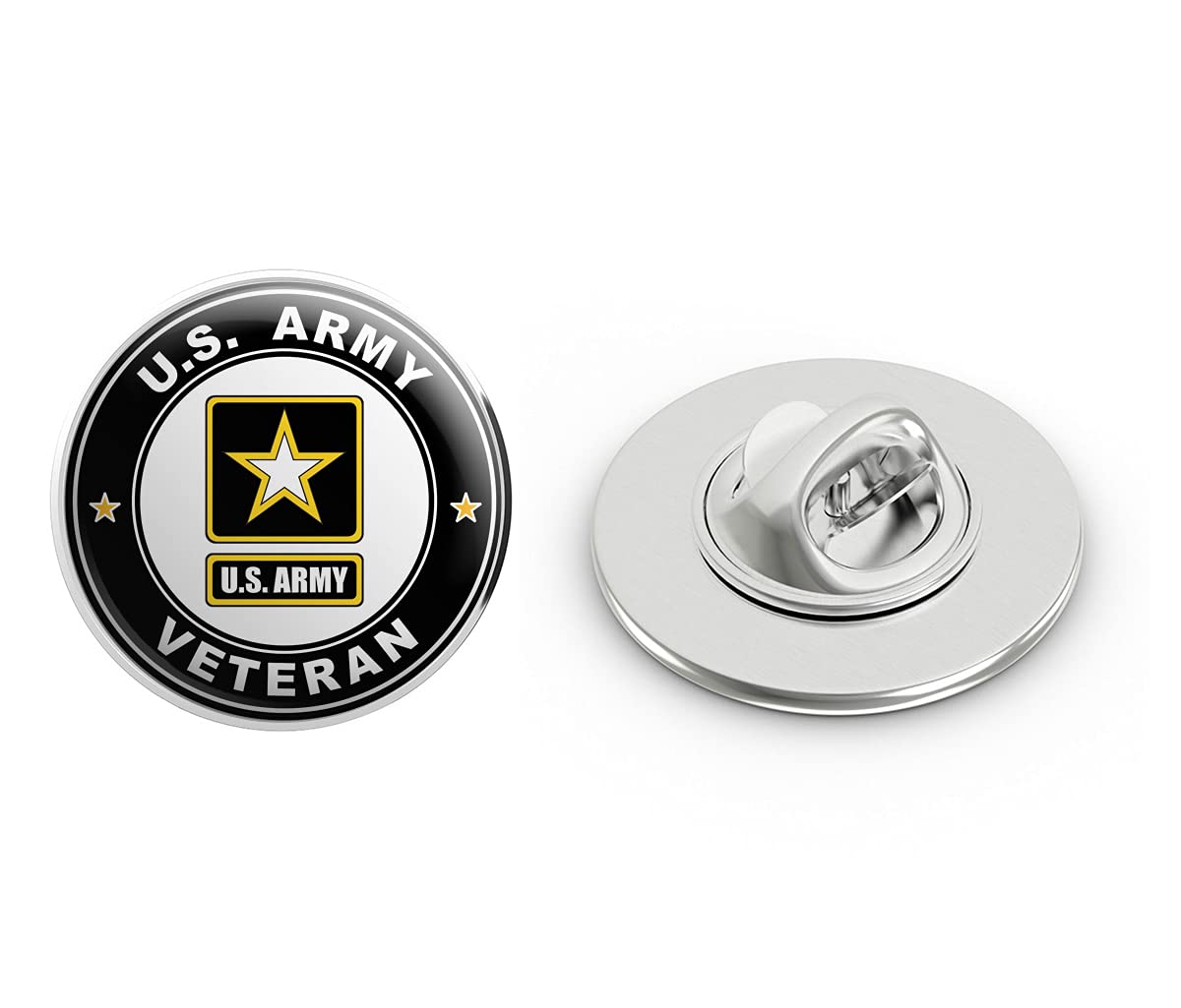 U.S. Army Veteran Metal 0.75" Lapel Hat Pin Tie Tack Pinback