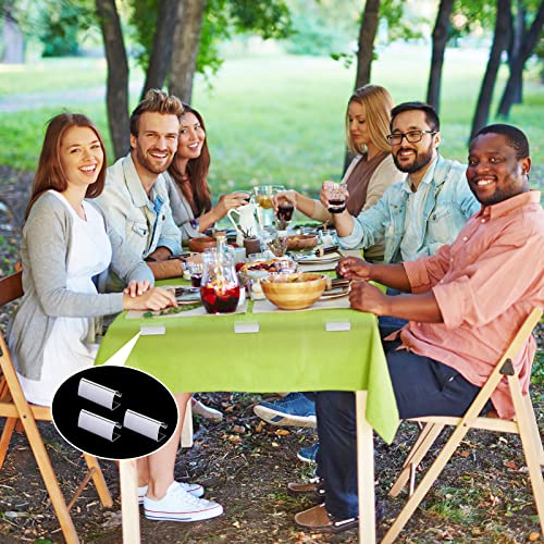 Table Skirting Clips Table Skirt Clips Table Cover Tablecloth Clips Clear Tablecloth Clips Clear Table Edge Clips for Indoor Outdoor Events Wedding Meeting Party Picnic Banquet (24 Pieces)
