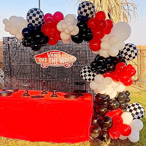 148 Pieces Race Car Balloons Arch Garland Kit,Racing Car Theme Birthday Party Decorations Cars Balloon Arch Kit 5 10 18 Inch