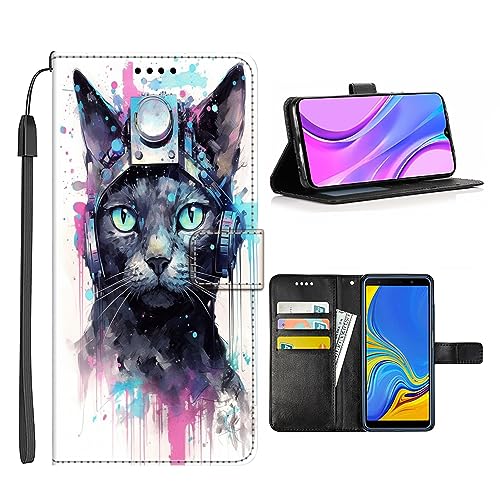 Elgzigok Wallet Phone Case for iPhone Xs Max with Cat Print-aa142 - Stylish and Functional PU Leather-Free Smartphone Case with Card Holder