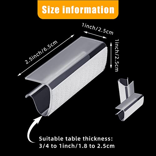 Table Skirting Clips Table Skirt Clips Table Cover Tablecloth Clips Clear Tablecloth Clips Clear Table Edge Clips for Indoor Outdoor Events Wedding Meeting Party Picnic Banquet (24 Pieces)