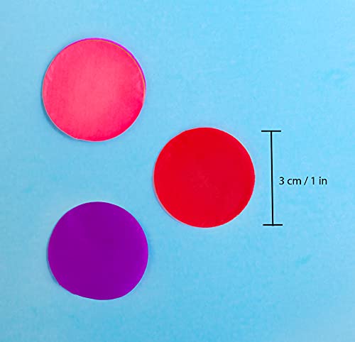 La Sol Imports Round Tissue Confetti Circle Dots Rainbow - Confetti for Party Table Wedding Celebrations Multicolor Biodegradable Paper Tissue 1 inch Circles, 1.4 Ounce (Pack of 1)