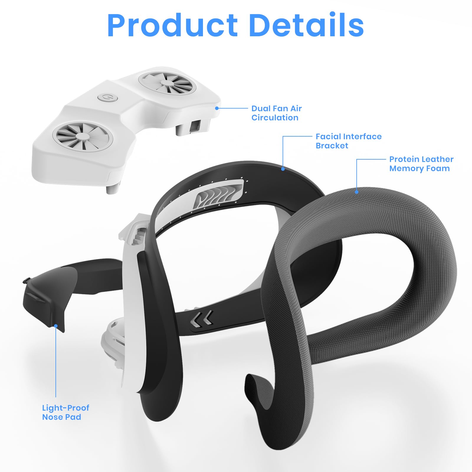 VR Face Cover Fan Accessories Head Strap