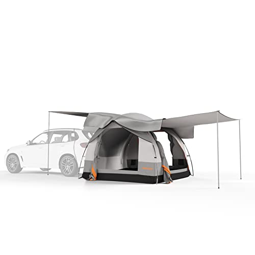 WASAGUN SUV Tent PU 2000mm Waterproof Rain Fly Car Tent for Camping Outdoor Travel Up to 6-8 Person Spacious Room 8.2 ft * 8.2 ft x 6.5 ft, Dusky