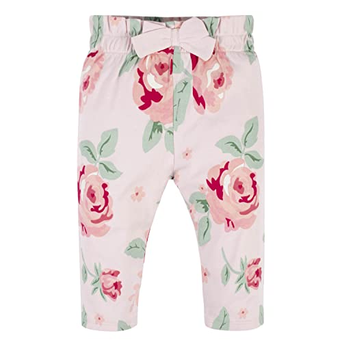 Gerber Baby Girls Long Sleeve Onesies 3-Piece Bodysuit, Pants & Headband Set, Pink Rose, 3-6 Months US