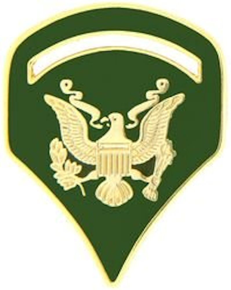 U.S. Army Specialist E-5 Hat Pin - FULL COLOR