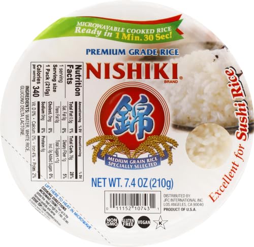 Nishiki Premium Steamed White Rice, 7.4 oz