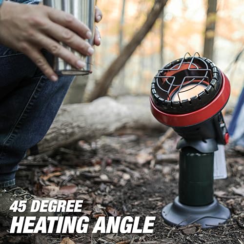 Mr. Heater F215100 MH4B Little Buddy 3800-BTU, Indoor Safe Propane Heater With ODS & Tip-Over Protection, Heating Area Up to 95 Sq. Ft - Lightweight, Medium - Black/Red